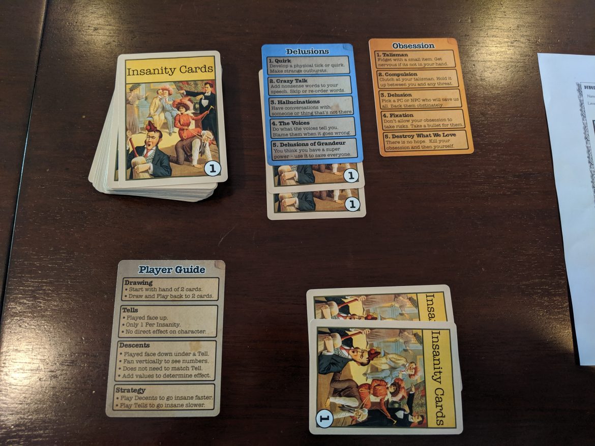 Insanity Cards – Long Term Effects – Paul's Gameblog